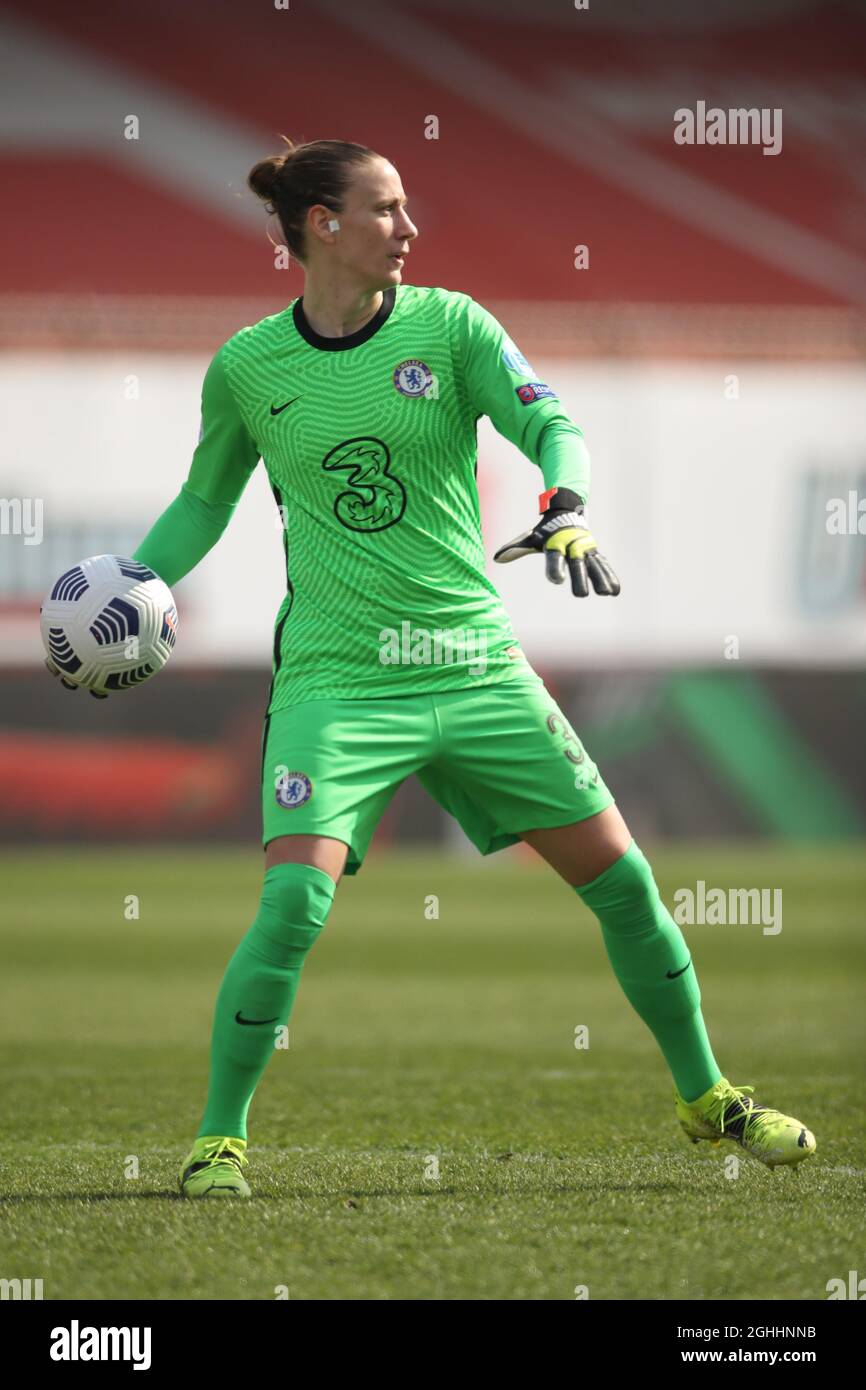 Ann-Katrin Berger of Chelsea FC during the UEFA Womens Champions League ...