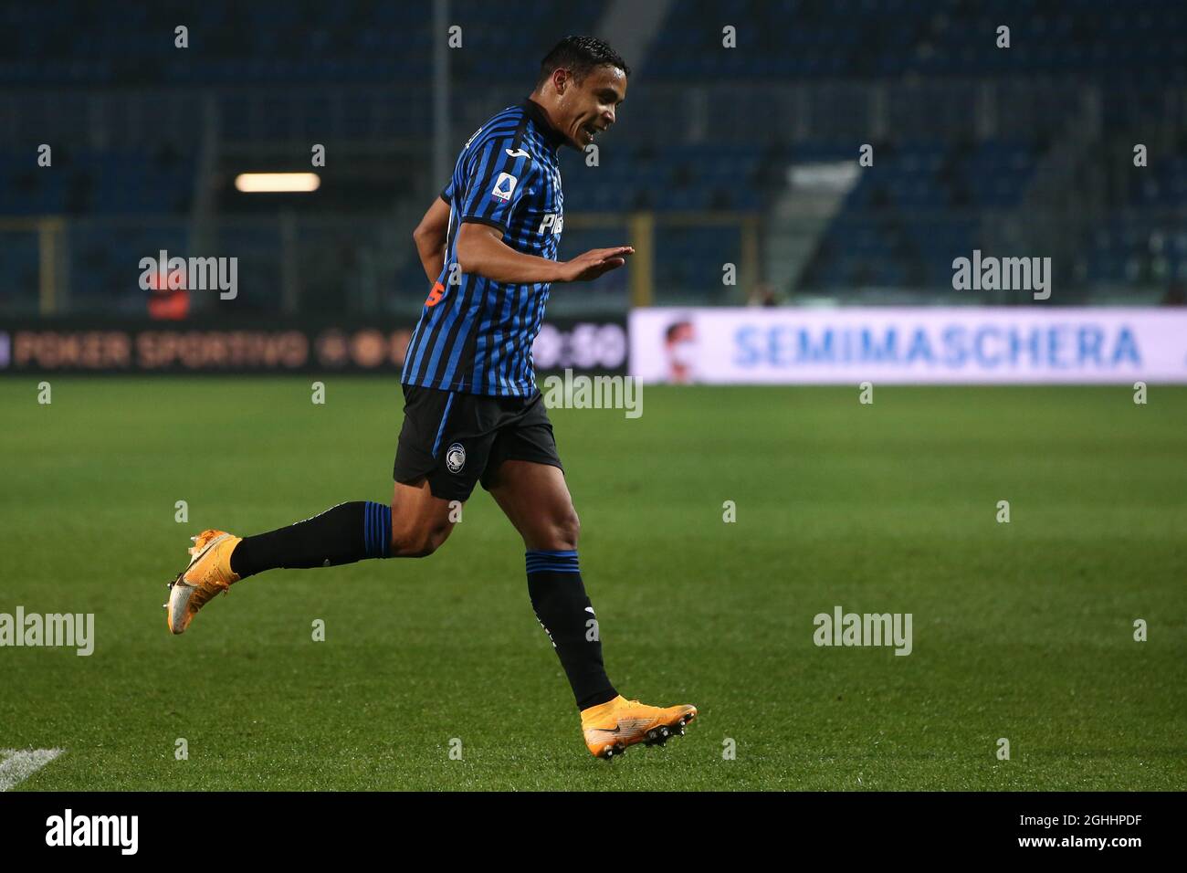 Luis Muriel of Atalanta celebrates after scoring to give the side a 2-0 ...