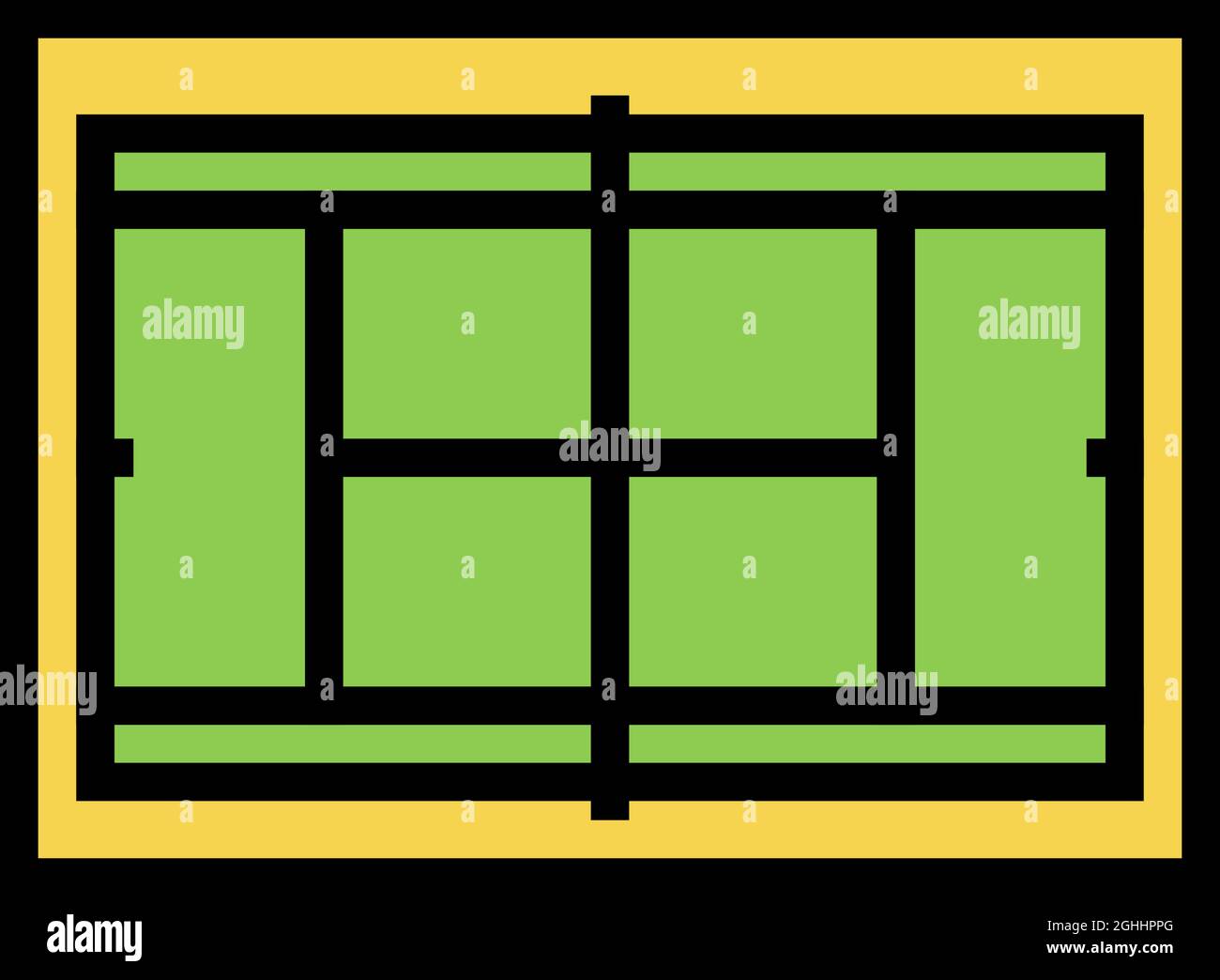 court tennis playground color icon vector illustration Stock Vector ...