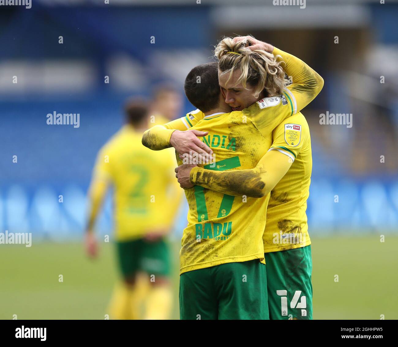 Todd Cantwell of Norwich City celebrates scoring his sides second goal ...