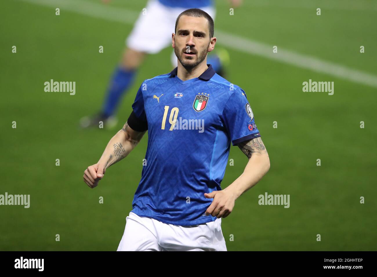 Leonardo Bonucci of Italy on his 100th appearance for the National team ...