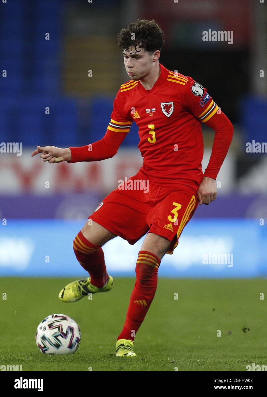 Neco Williams of Wales during the FIFA World Cup qualifiers match at ...