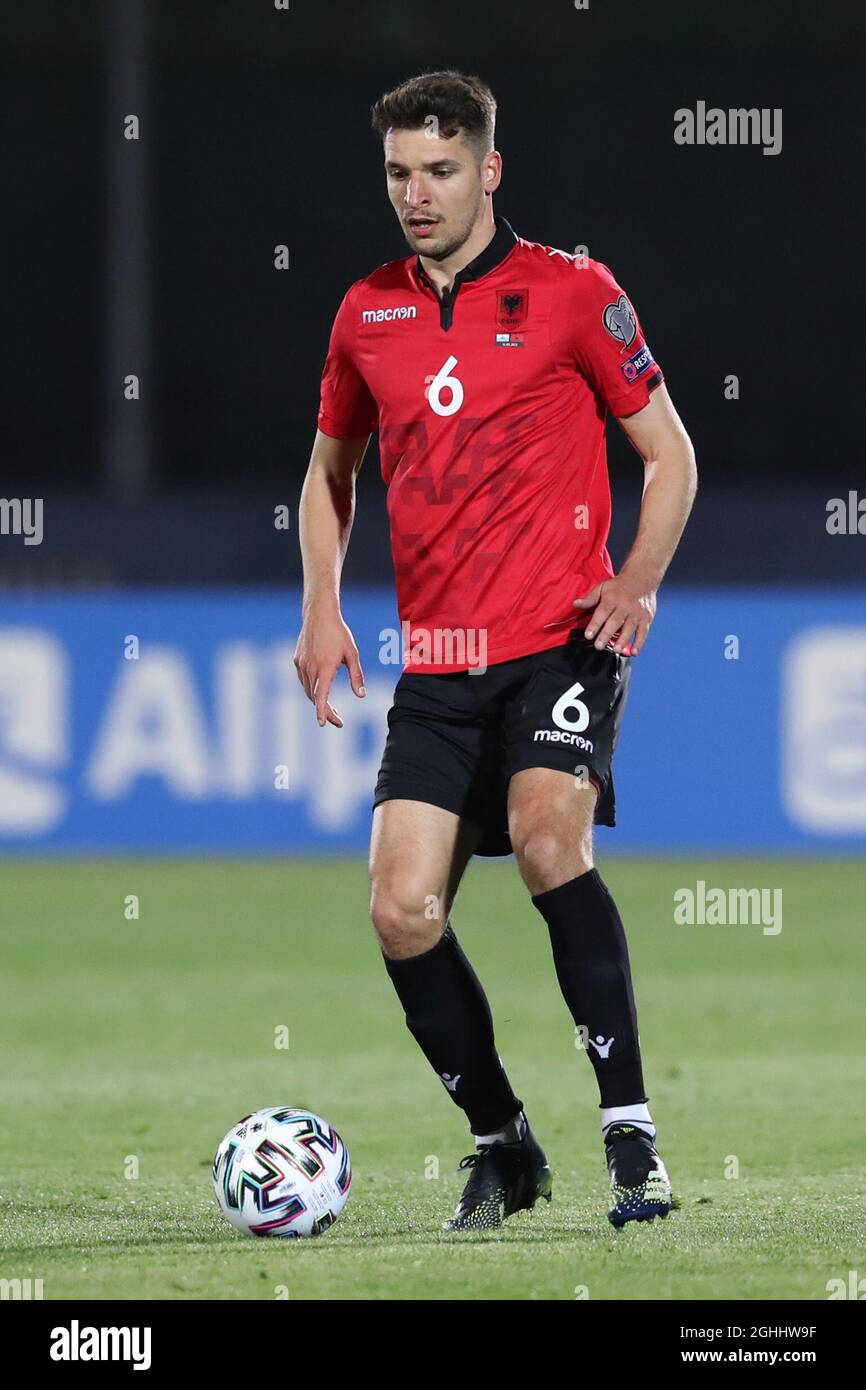 Berat Djimsiti of Albania during the FIFA World Cup qualifiers match at ...