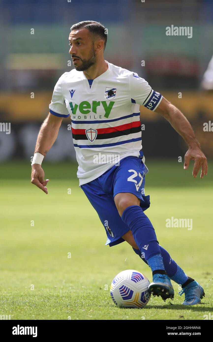 Fabio Quagliarella of UC Sampdoria during the Serie A match at Giuseppe ...