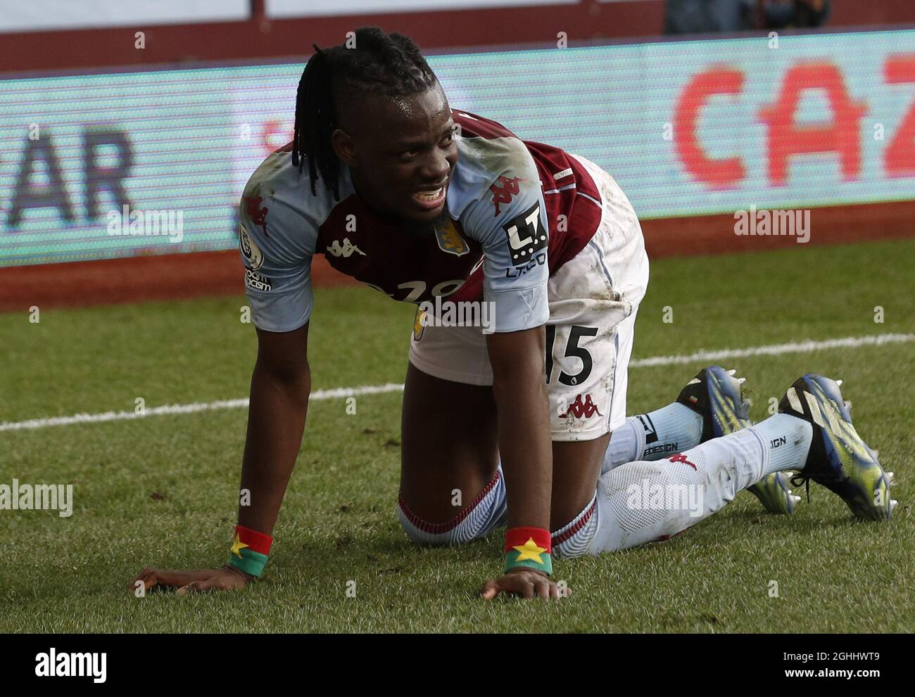 Bertrand Traore of Aston Villa during the Premier League match at Villa ...