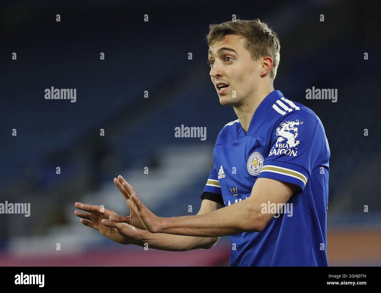 Leicester, England, 22nd April 2021. Timothy Castagne of Leicester City ...