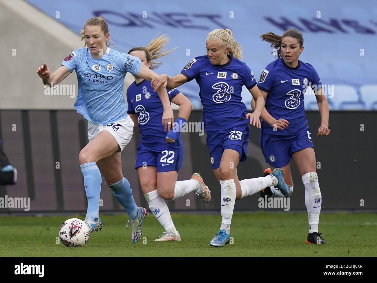 Manchester, England, 21st April 2021. Sam Mewis of Manchester City ...