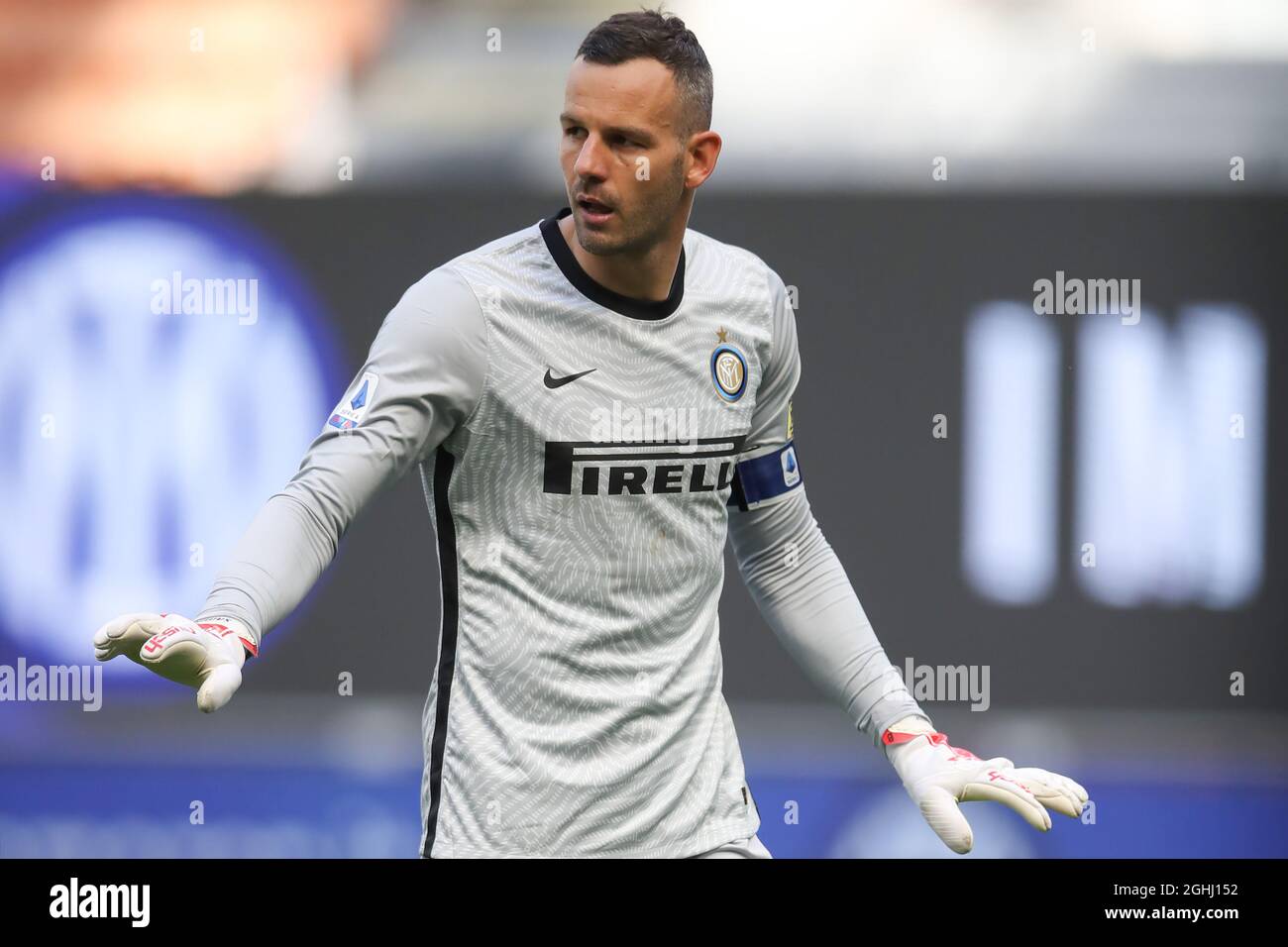Milan, Italy, 25th April 2021. Samir Handanovic of Internazionale ...