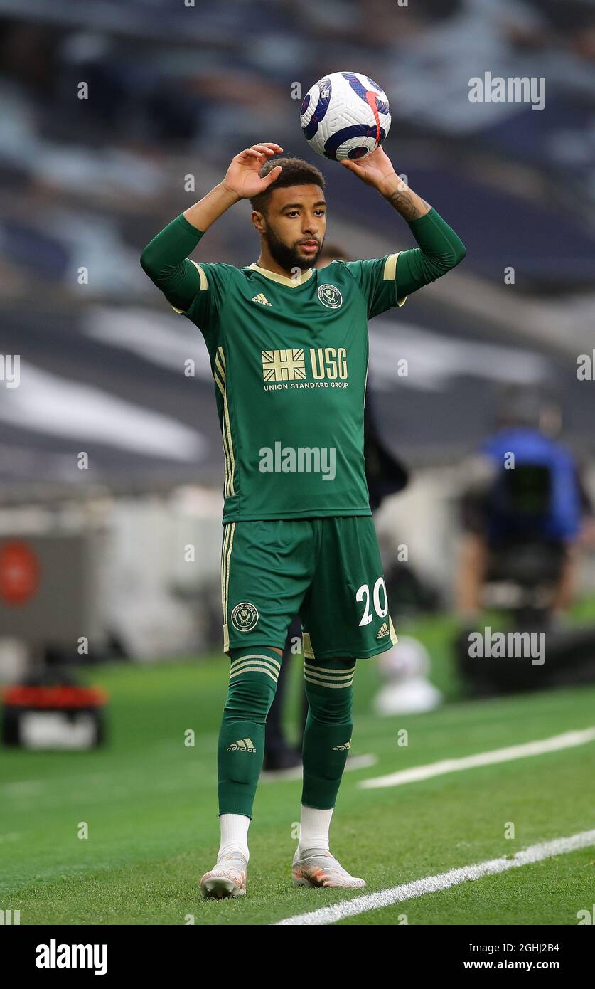 London, England, 2nd May 2021. Jayden Bogle of Sheffield Utd during the ...