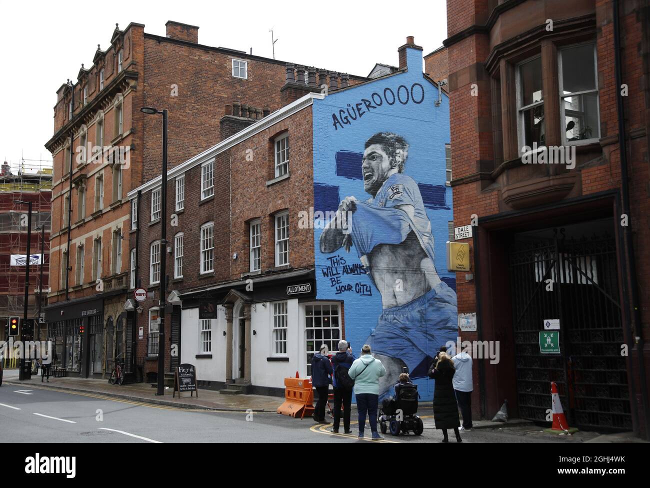 Manchester, England, 23rd May 2021. Manchester City fans look at a ...