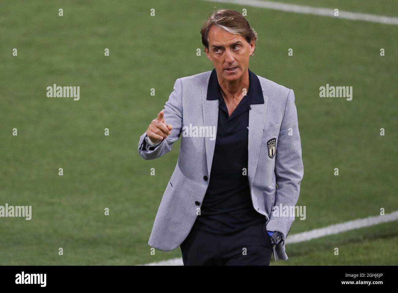 Bologna, Italy, 4th June 2021. Roberto Mancini Head coach of Italy ...