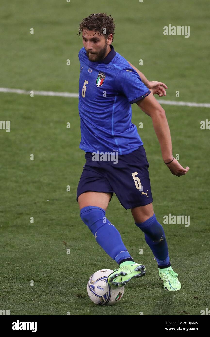 Bologna, Italy, 4th June 2021. Manuel Locatelli of Italy during the ...