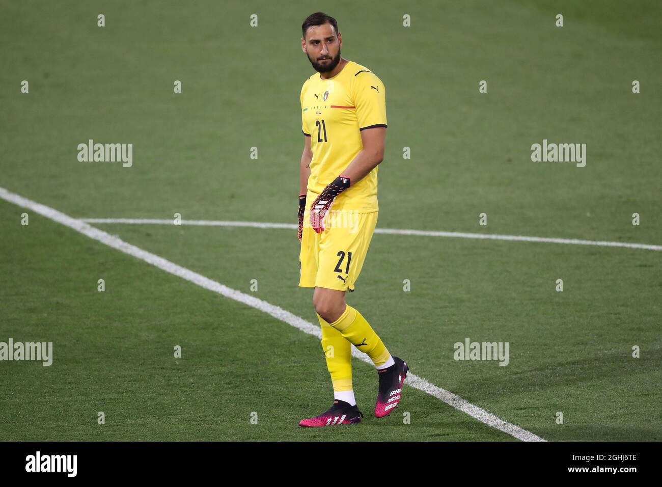 Bologna, Italy, 4th June 2021. Gianluigi Donnarumma of Italy during the ...