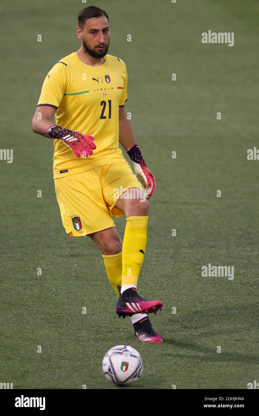 Bologna, Italy, 4th June 2021. Gianluigi Donnarumma of Italy during the ...