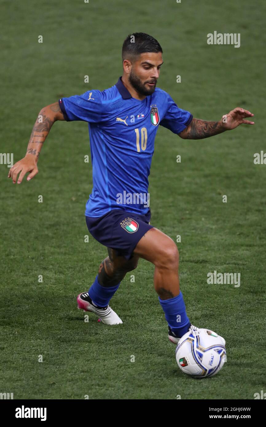 Bologna, Italy, 4th June 2021. Lorenzo Insigne of Italy during the ...