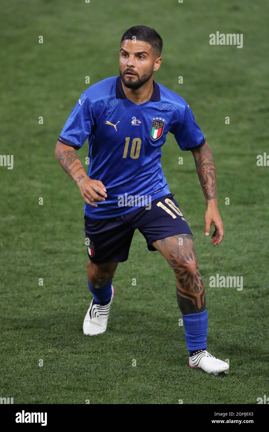 Bologna, Italy, 4th June 2021. Lorenzo Insigne of Italy during the ...