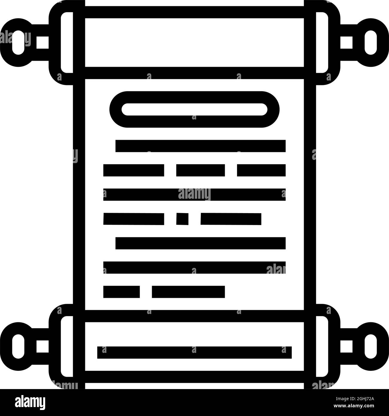 history scroll ancient greece line icon vector illustration Stock ...