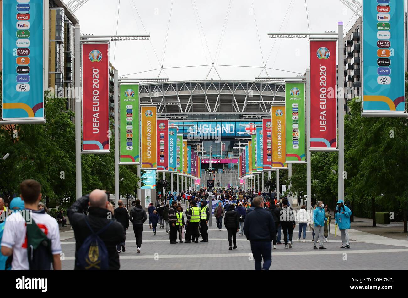 London, England, 18th June 2021. General view of the Wembley way down ...