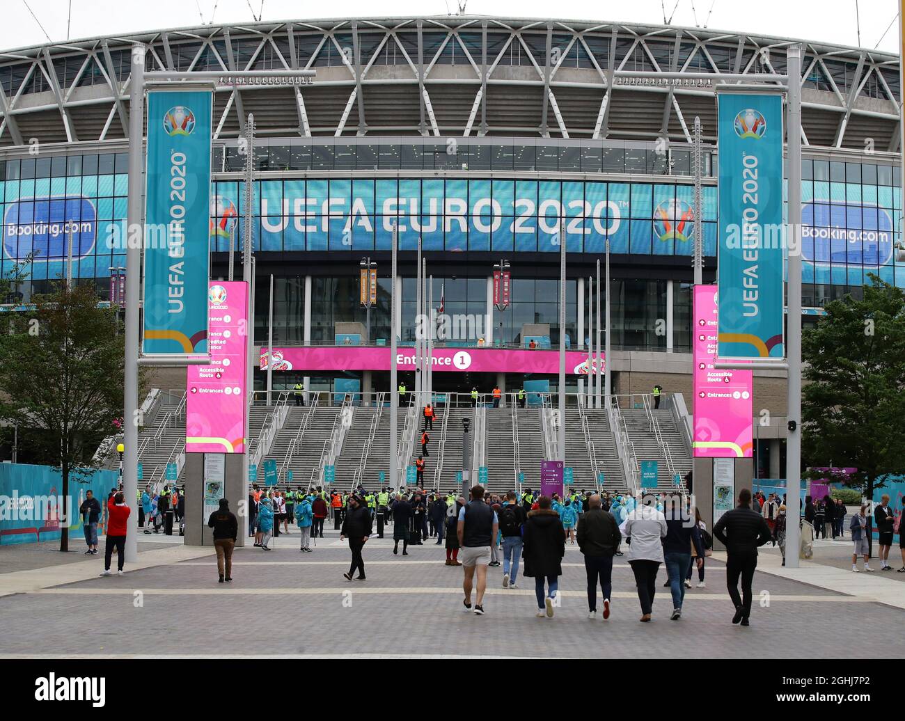 London, England, 18th June 2021. General view of the Wembley way with ...