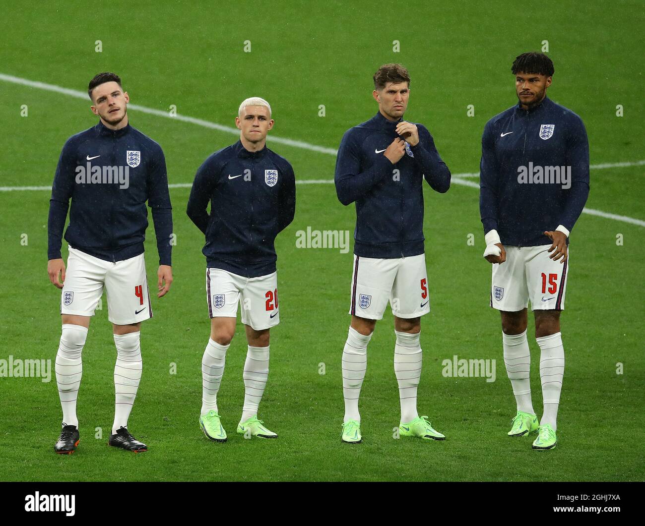 London, England, 18th June 2021. Declan Rice of England, Phil Foden of ...