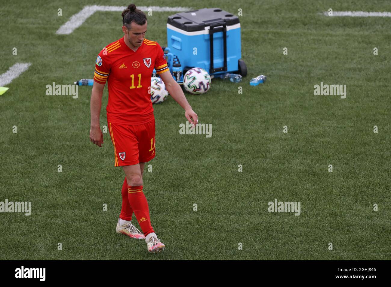 Rome, Italy, 20th June 2021. Gareth Bale of Wales leaves the field of ...