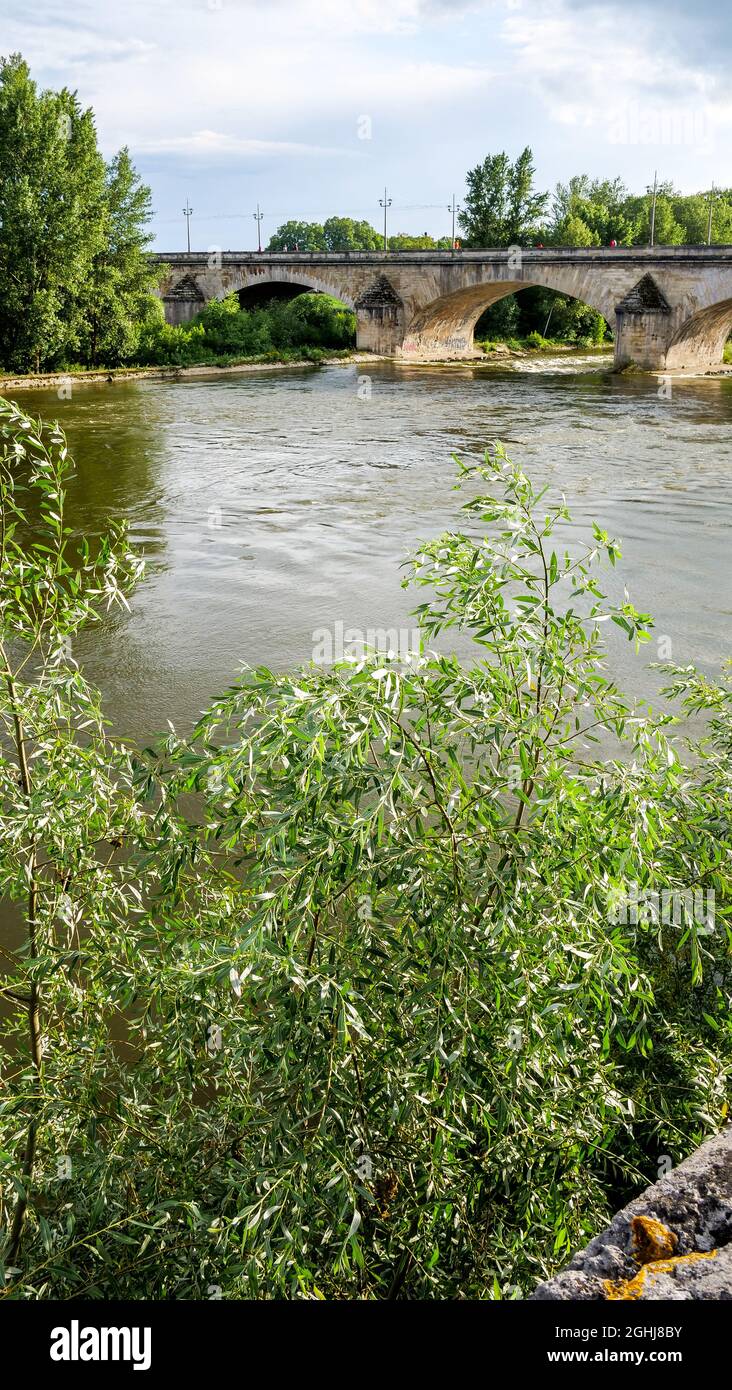 Georges V Bridge crossing the river Loire, Orleans, Loiret, Centre-Val ...