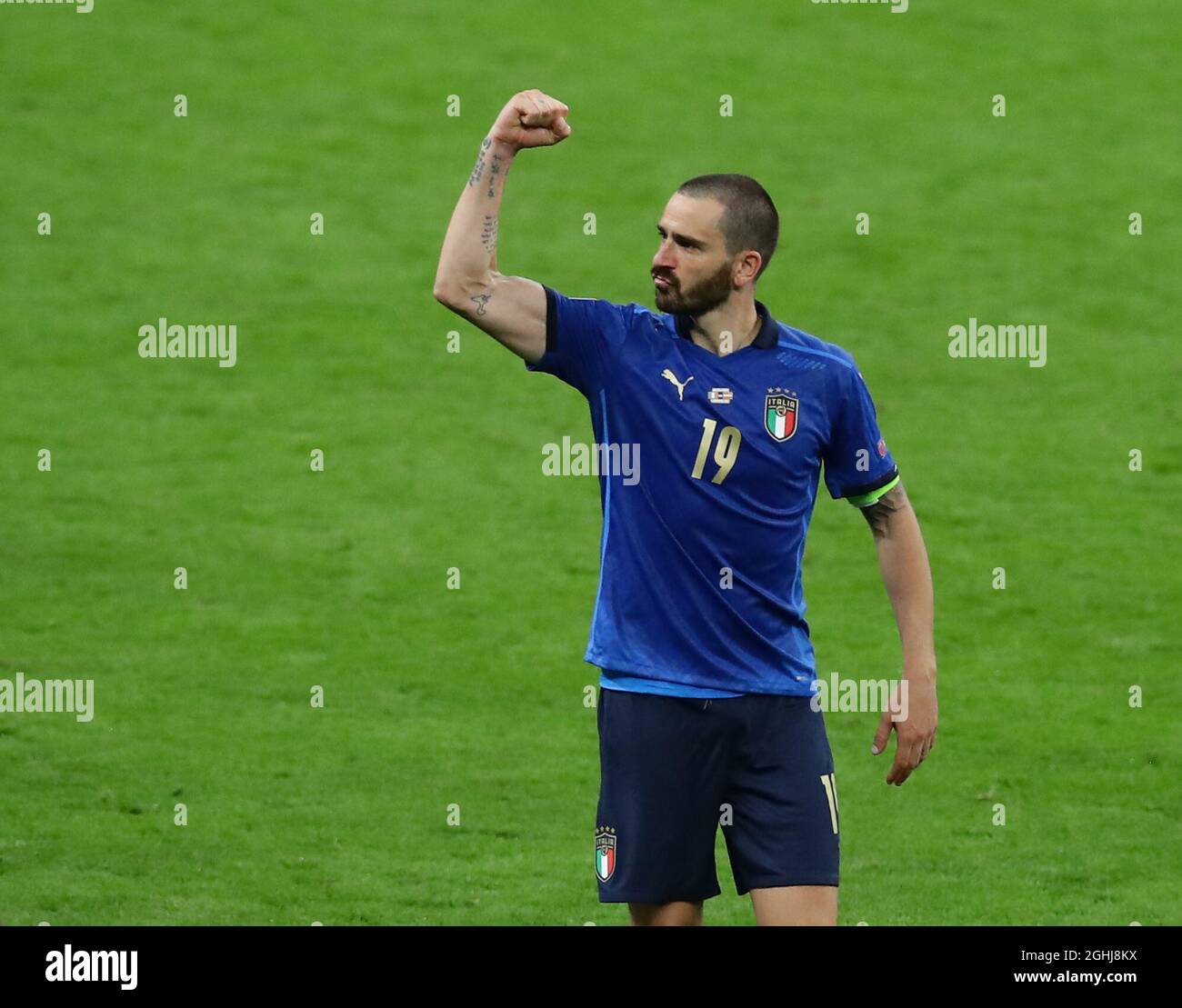 London, England, 26th June 2021. Leonardo Bonucci of Italy celebrates ...