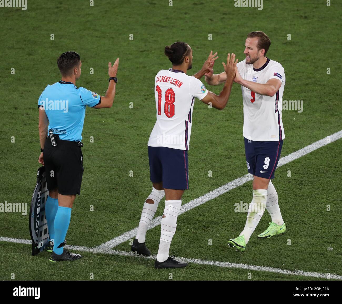 Rome, Italy, 3rd July 2021. Dominic Calvert-Lewin of England replaces ...