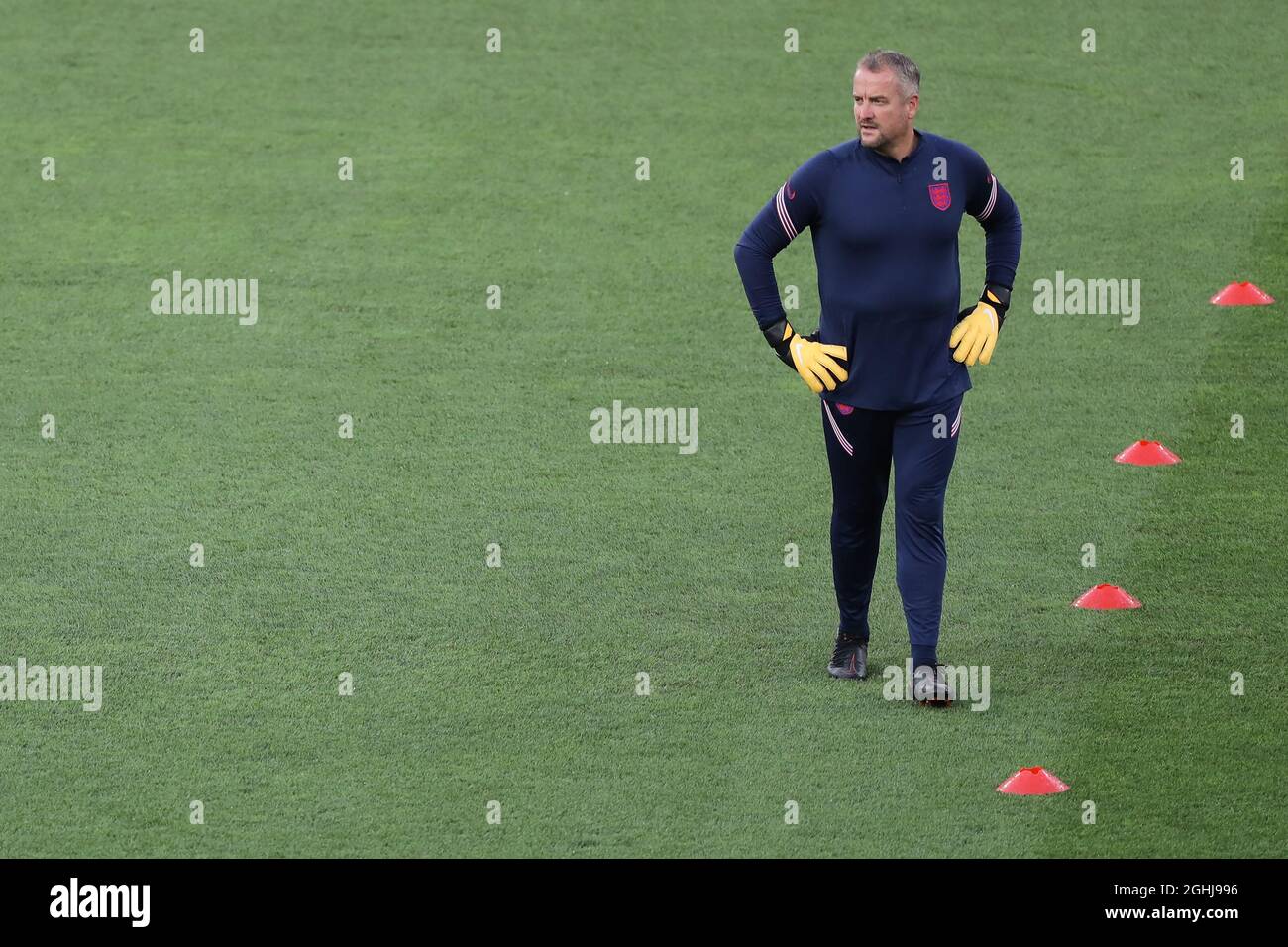 Rome, Italy, 3rd July 2021. Martyn Margetson England goalkeeping coach ...
