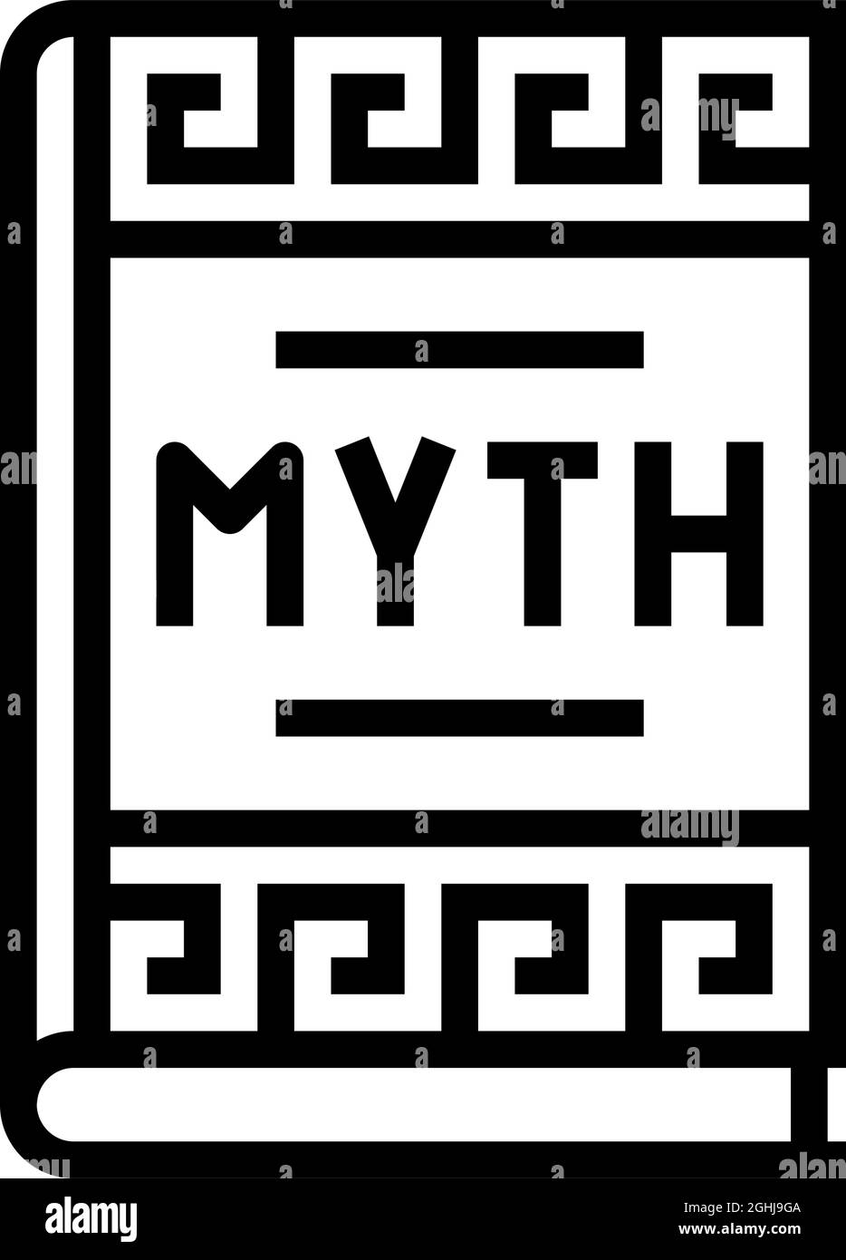 myth book ancient greece line icon vector illustration Stock Vector ...