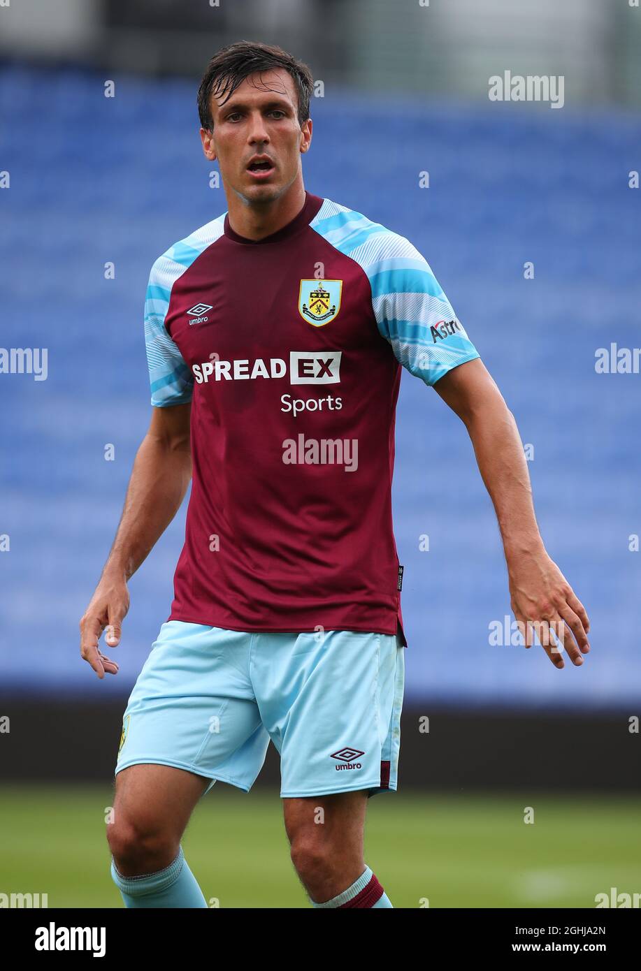 Oldham, England, 24th July 2021. Jack Cork of Burnley during the Pre ...
