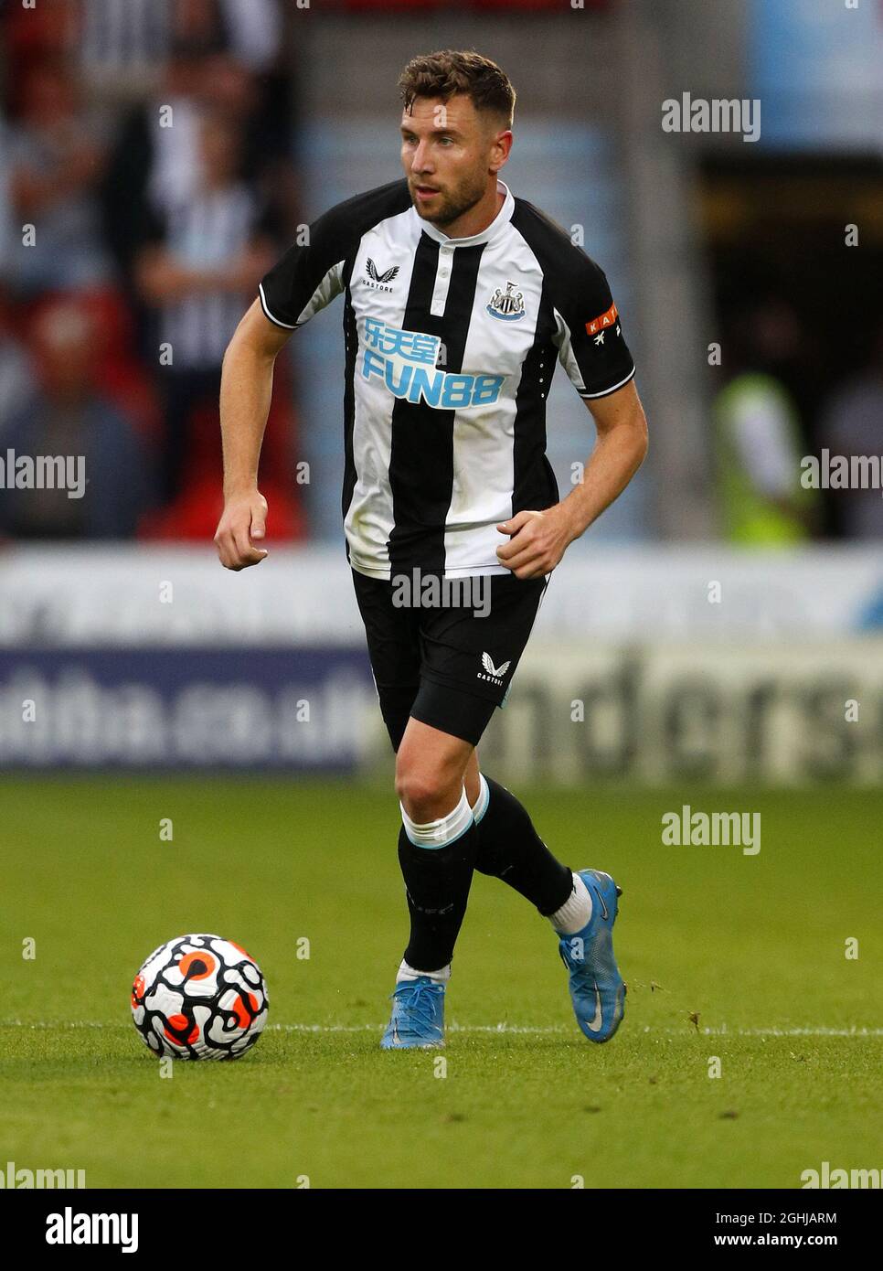 Doncaster, England, 23rd July 2021. Paul Dummett of Newcastle United ...