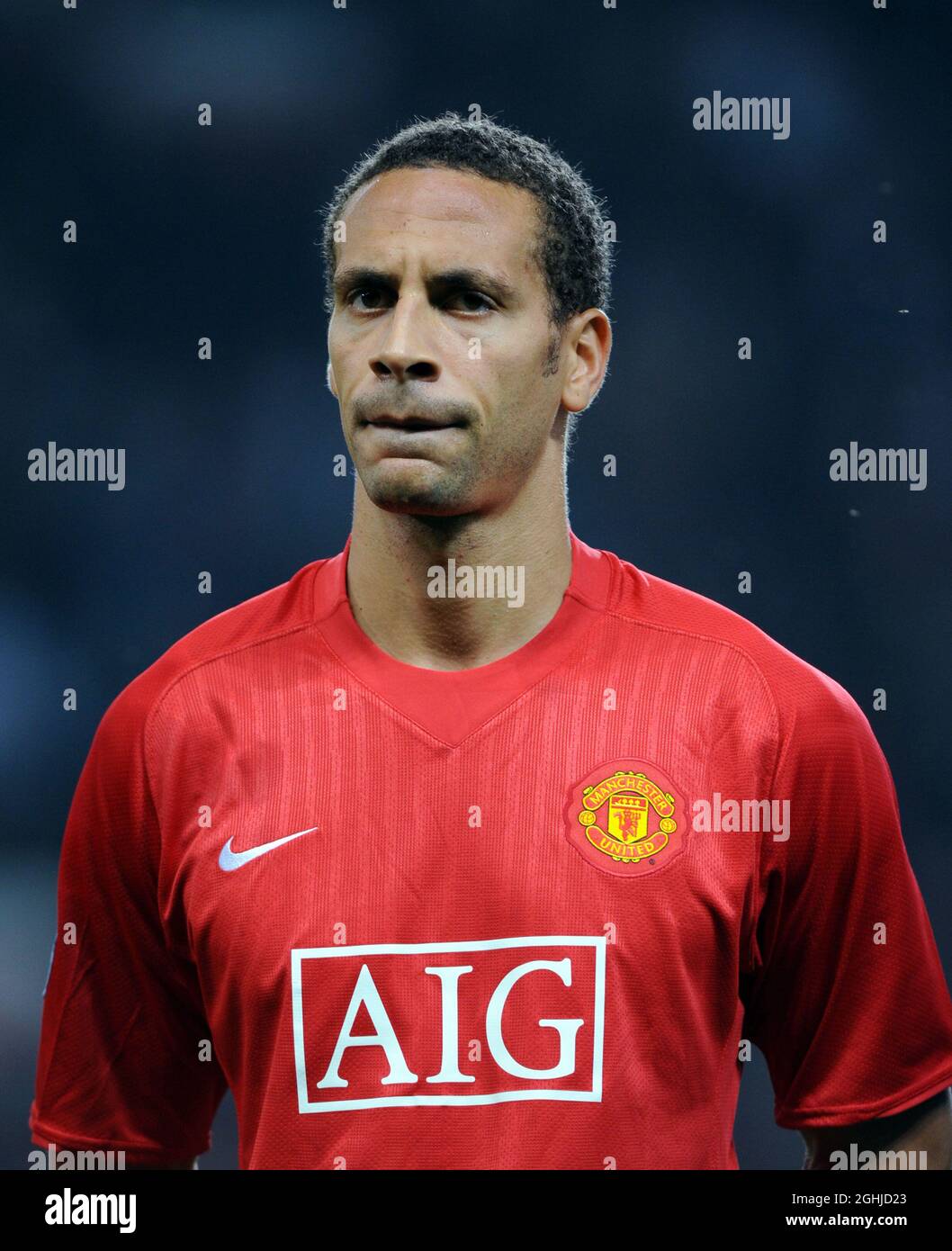 Rio Ferdinand of Manchester United during the UEFA Champions League ...