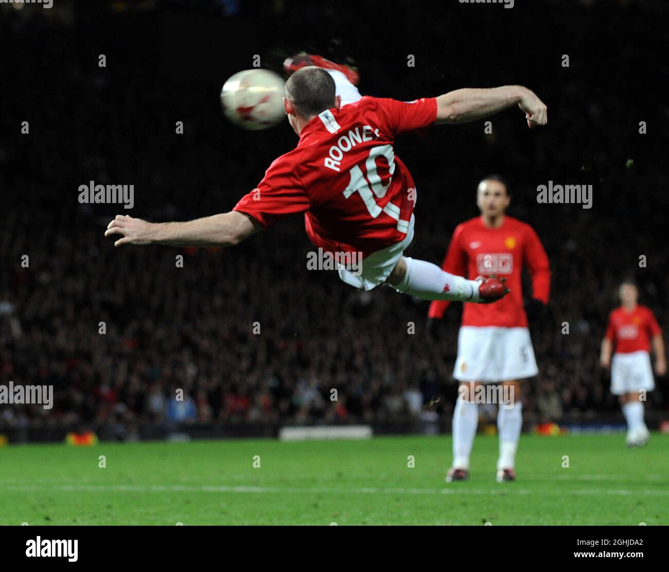 Manchester United's Wayne Rooney goes for an Overhead kick during the ...