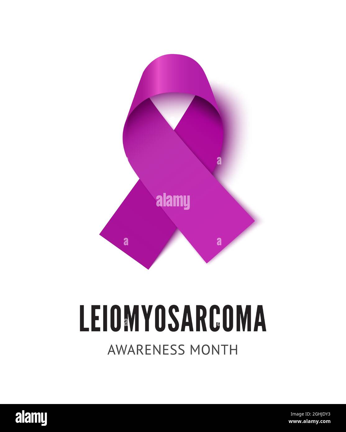 Leiomyosarcoma cancer awareness ribbon vector illustration isolated on ...