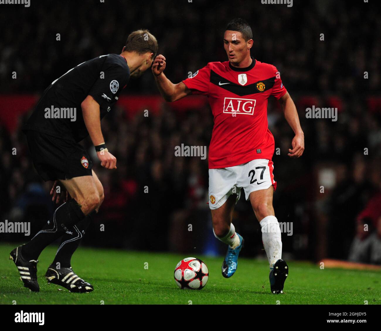 Federico Macheda of Manchester United during the UEFA Champions League ...