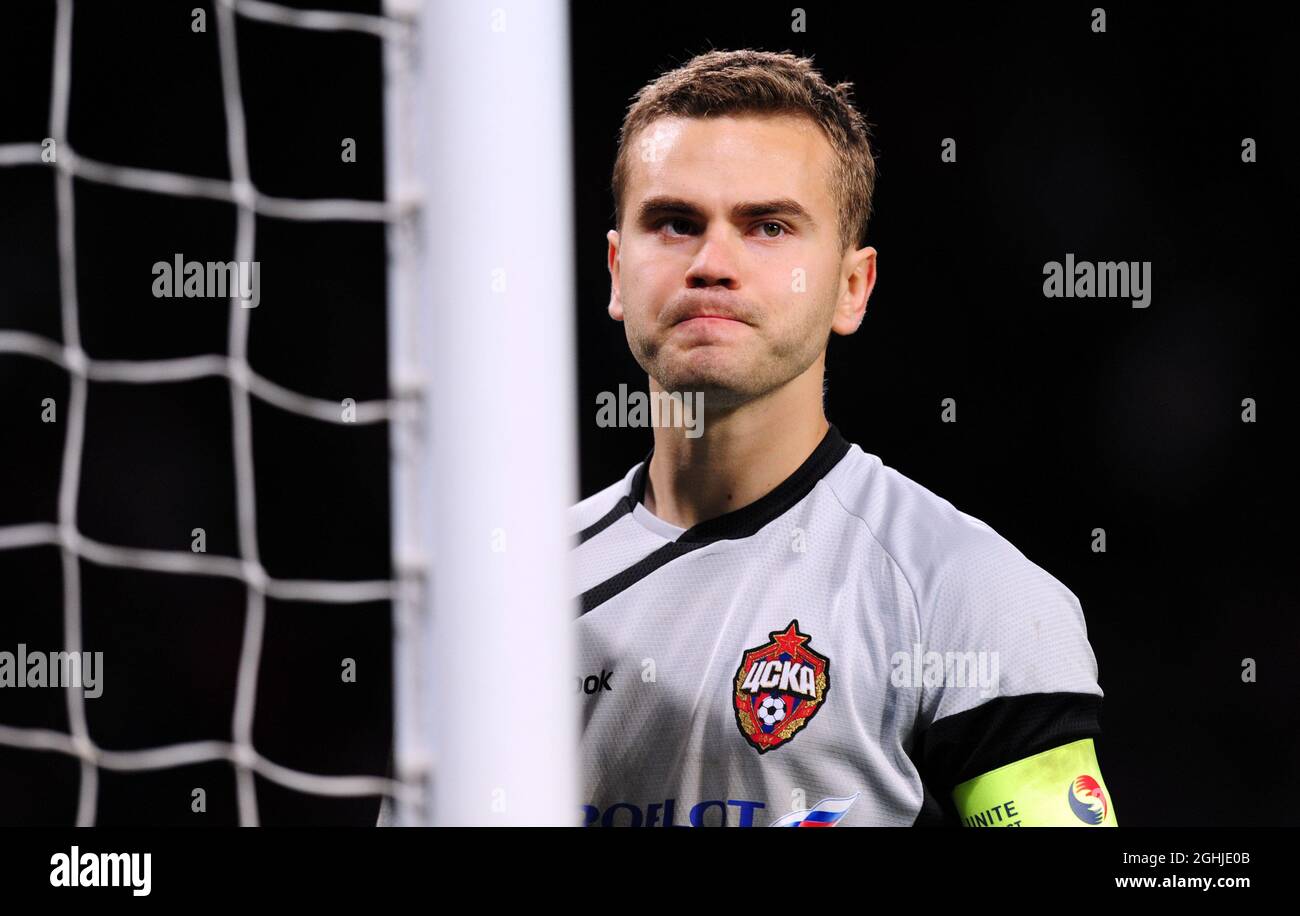 Igor Akinfeev of CSKA Moscow during the UEFA Champions League Group B ...