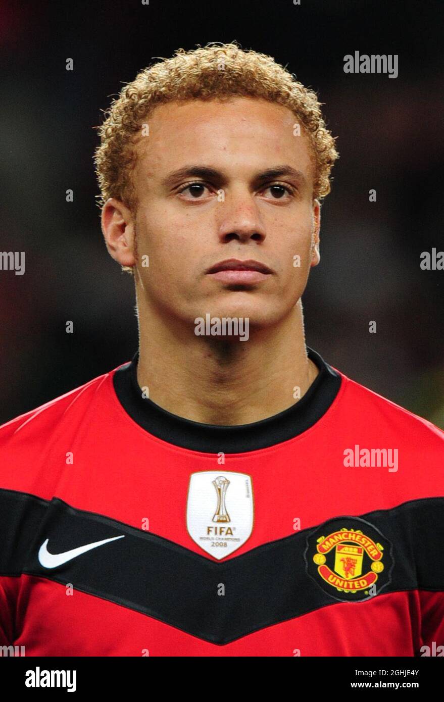 Wes Brown of Manchester United during the UEFA Champions League Group B match between Manchester ...