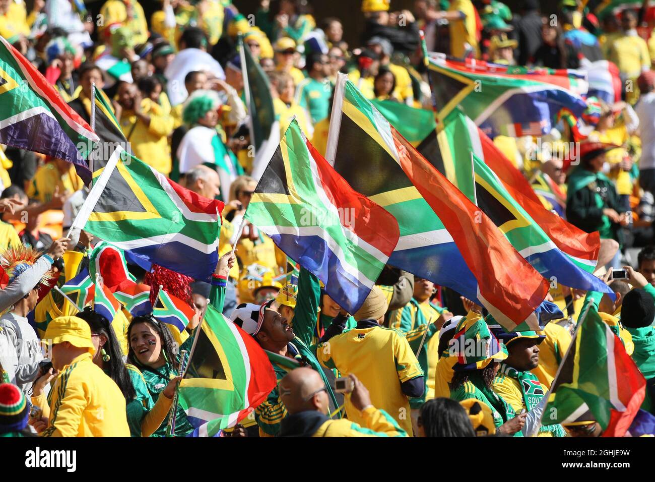 South African fans celebrates before the opening match Stock Photo - Alamy