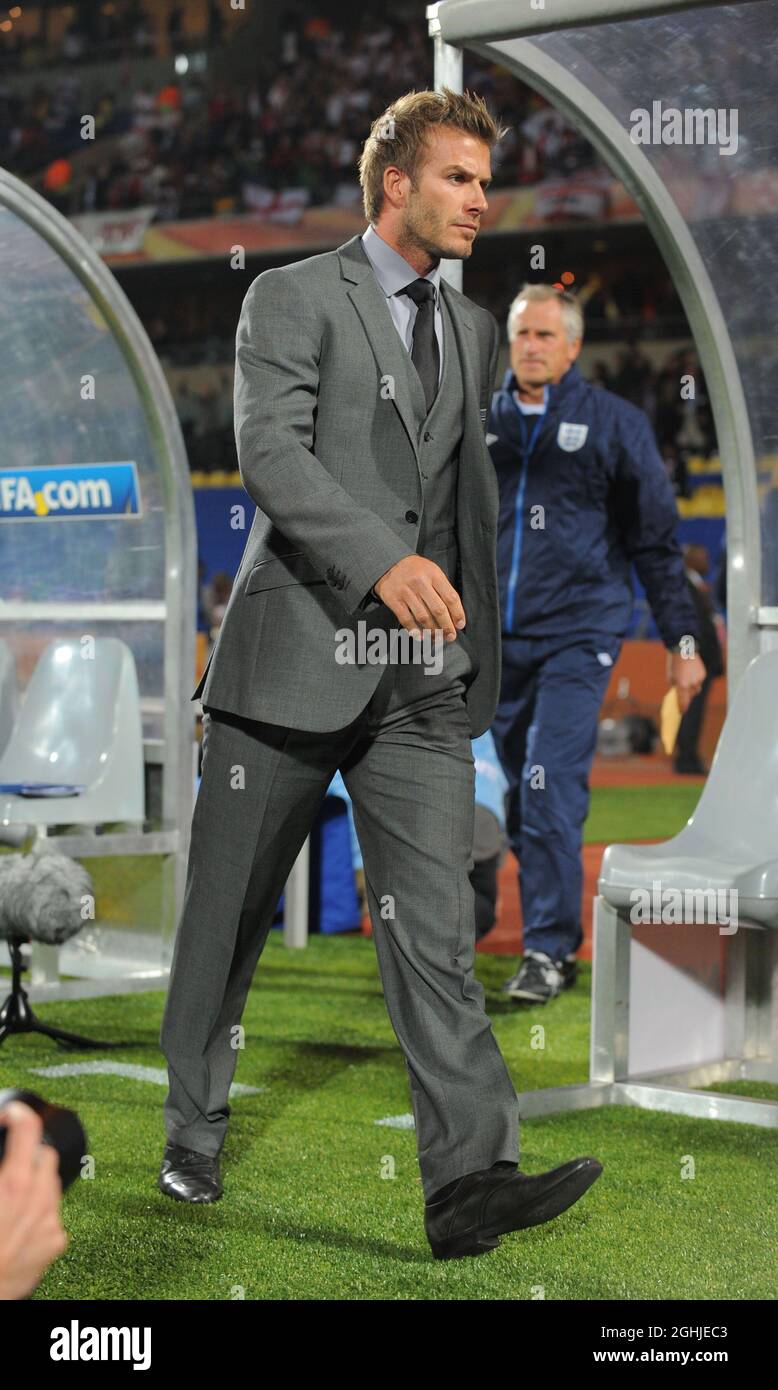David Beckham walks to the bench during the FIFA World Cup 2010, Group ...