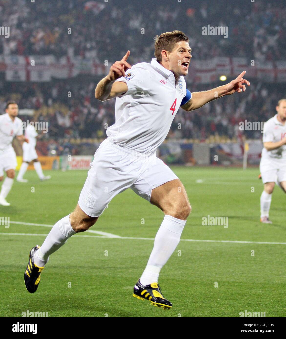 Steven Gerrard Celebrating England
