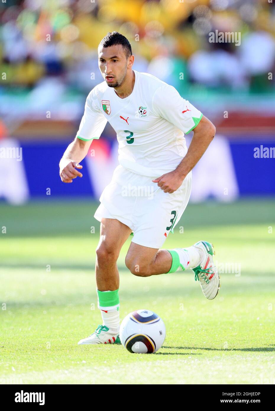 Algeria's Nadir Belhadj in action during the 2010 FIFA World Cup South ...