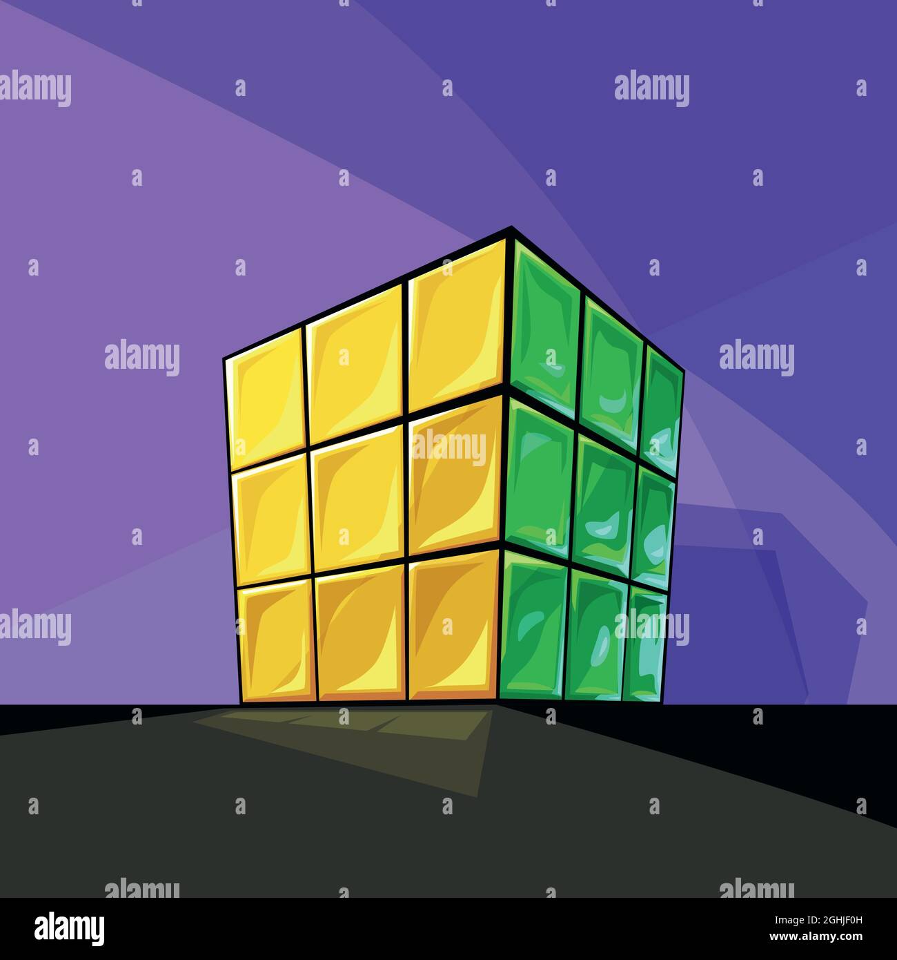 Rubiks cube cartoon Stock Vector Images - Alamy