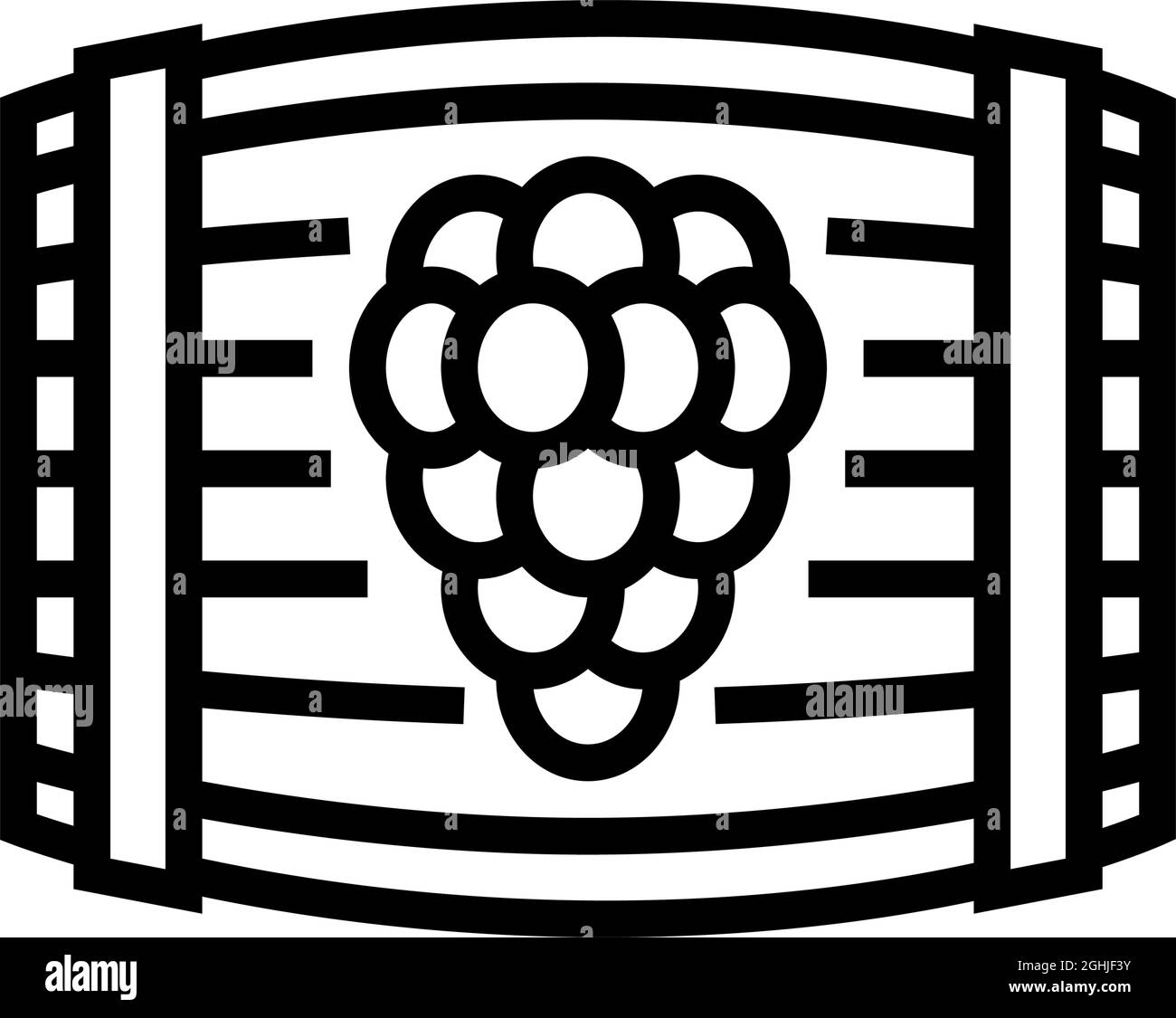 wine barrel line icon vector illustration Stock Vector Image & Art - Alamy