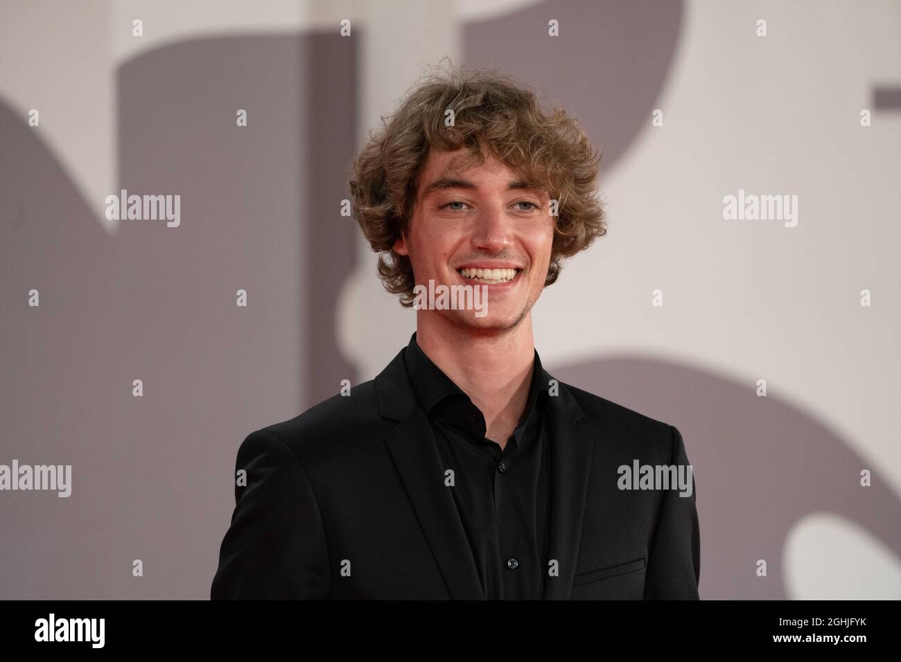 VENICE, ITALY - SEPTEMBER 06, 2021: Luca Vergoni attends the red carpet ...