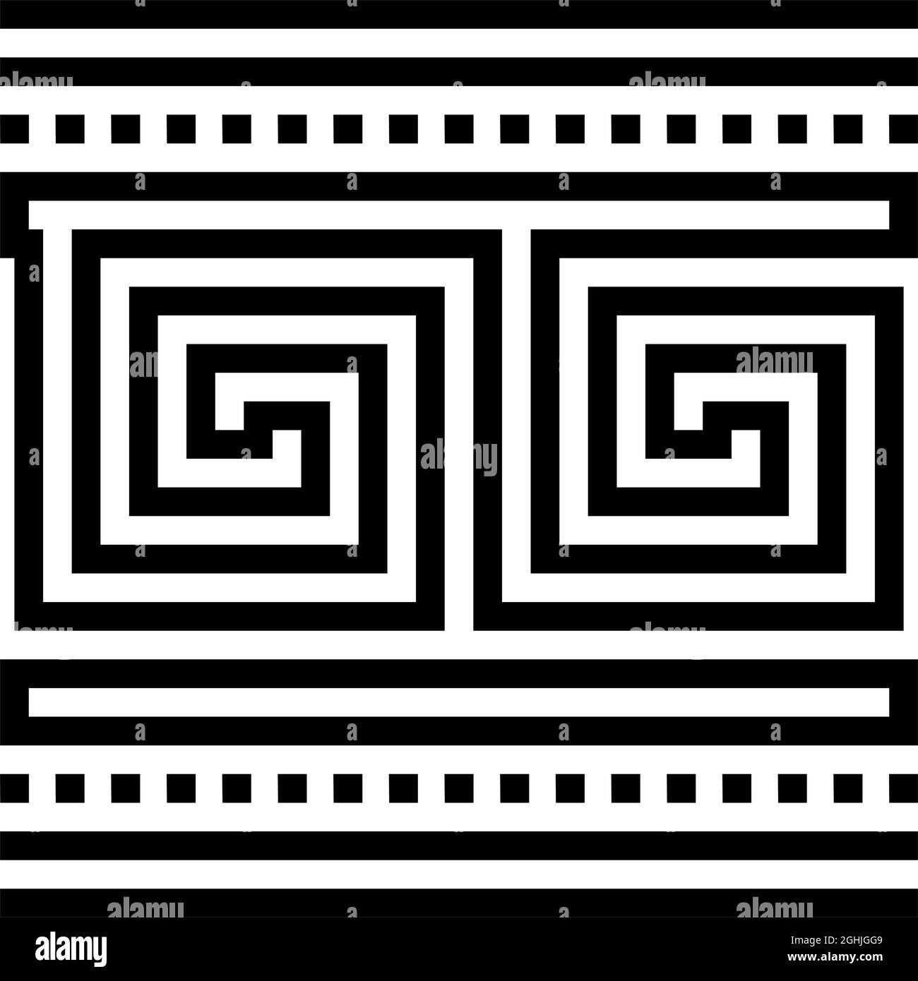 ornament ancient greece line icon vector illustration Stock Vector ...