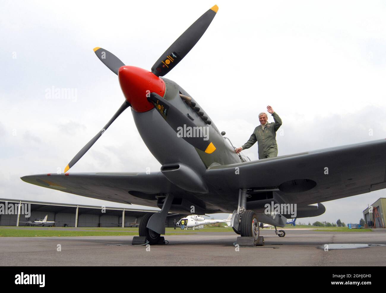 PETER. J. TUPLIN WITH THE MK IX SPITFIRE WHICH IS EXPECTED TO RAISE ...