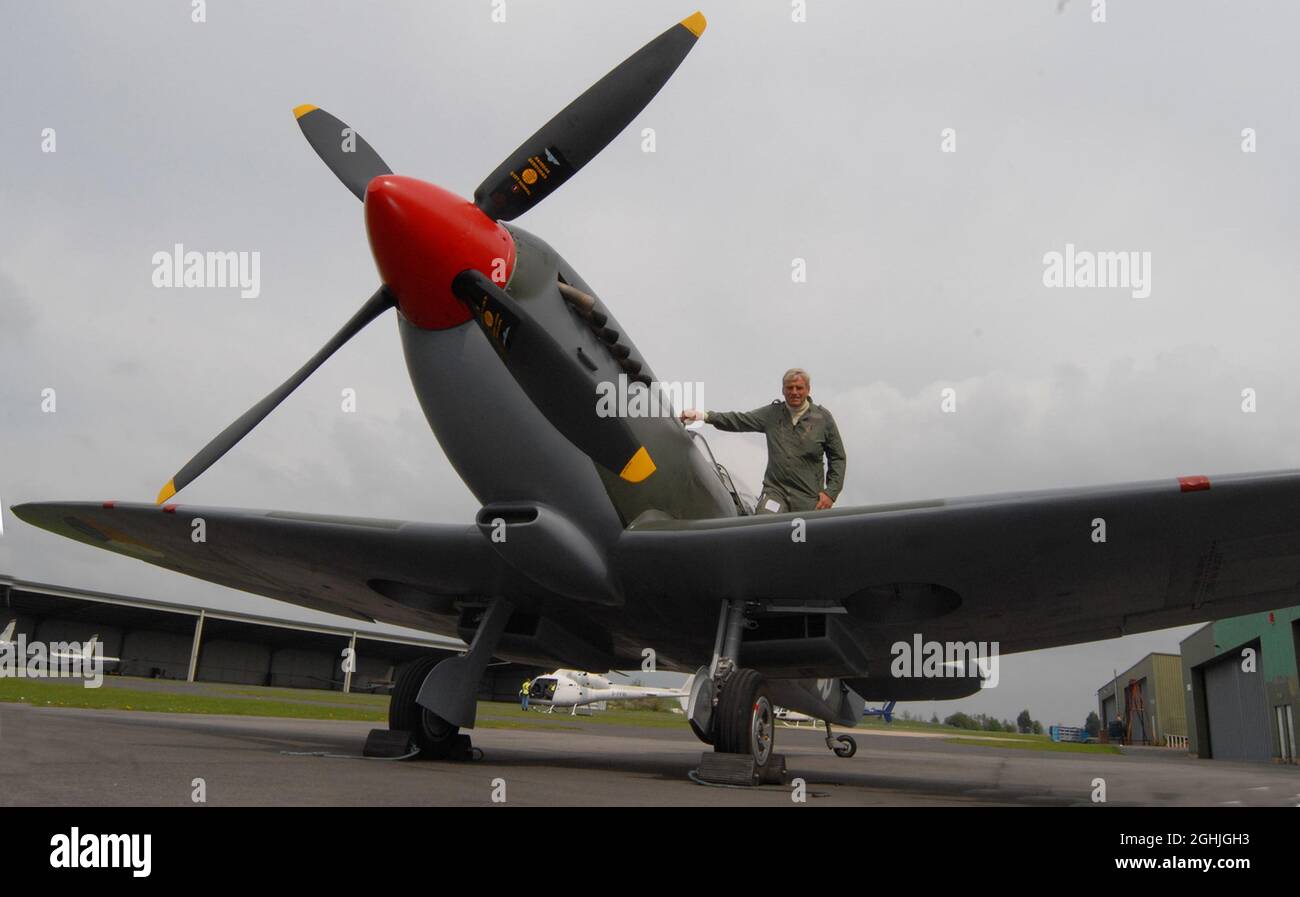 PETER. J. TUPLIN WITH THE MK IX SPITFIRE WHICH IS EXPECTED TO RAISE ...