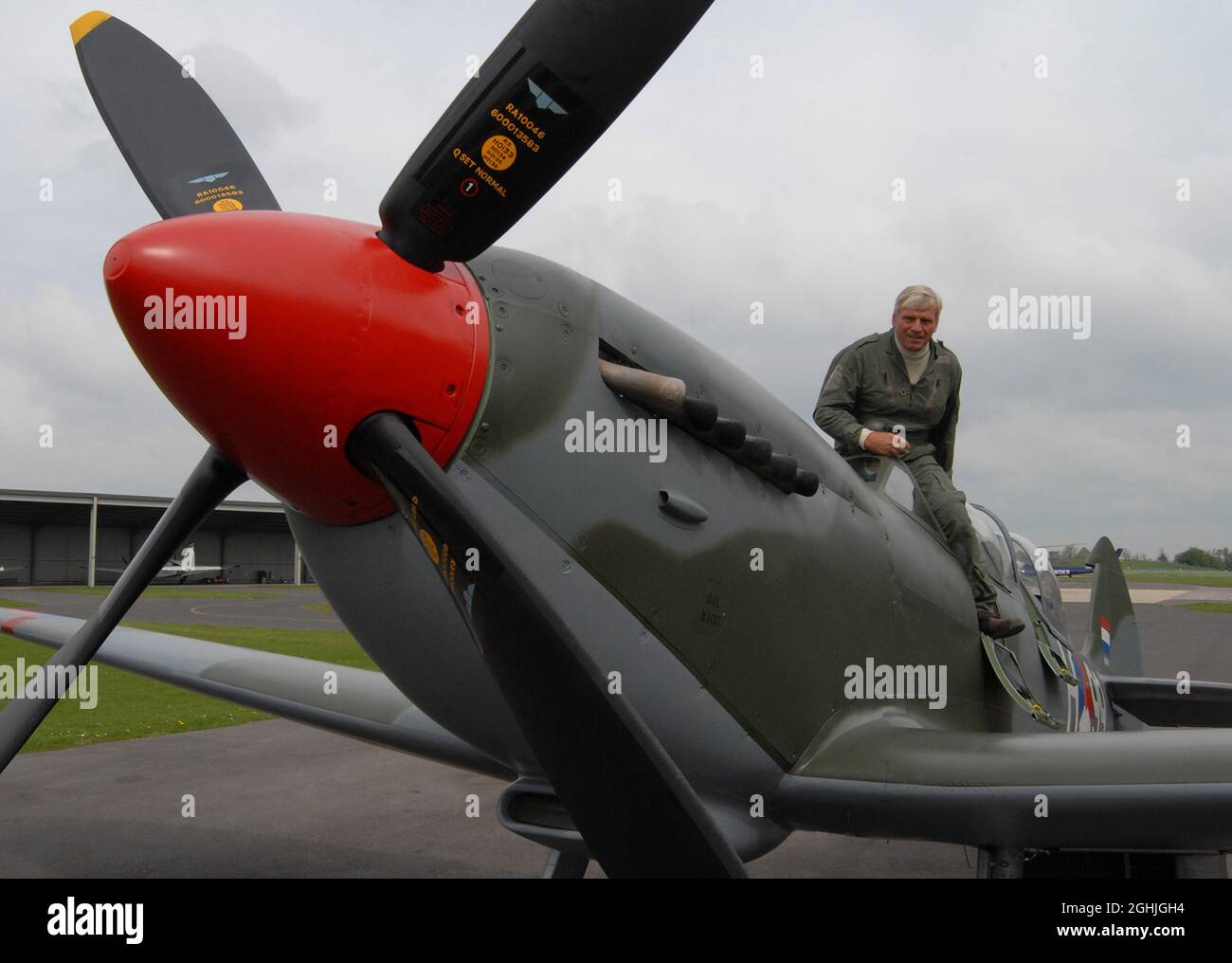 PETER. J. TUPLIN WITH THE MK IX SPITFIRE WHICH IS EXPECTED TO RAISE ...