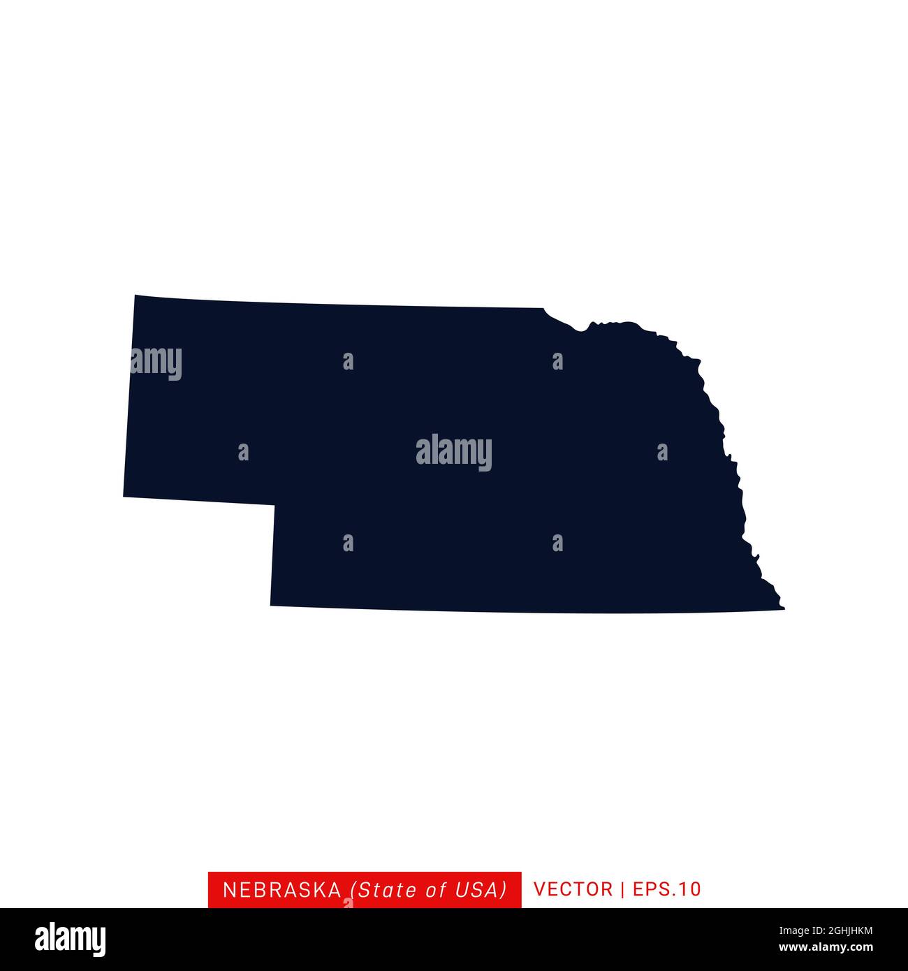 Nebraska territory map Stock Vector Images - Alamy